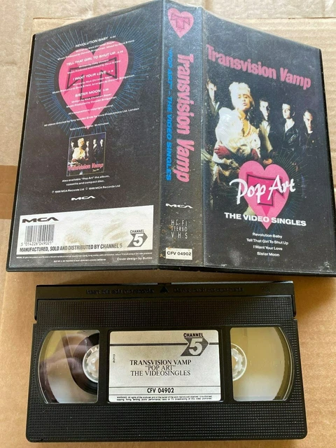 VHS MUSIC VIDEO Transvision Vamp Pop Art The Video Singles pre owned ...