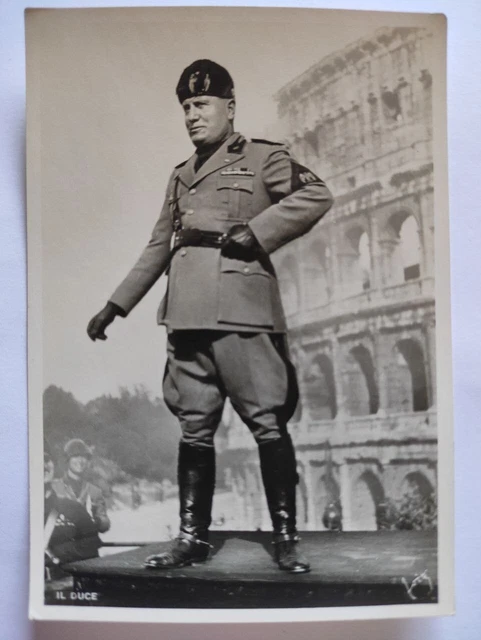 8579 CARTOLINA Fotografica Il Duce Benito Mussolini Colosseo EUR 10,00 ...