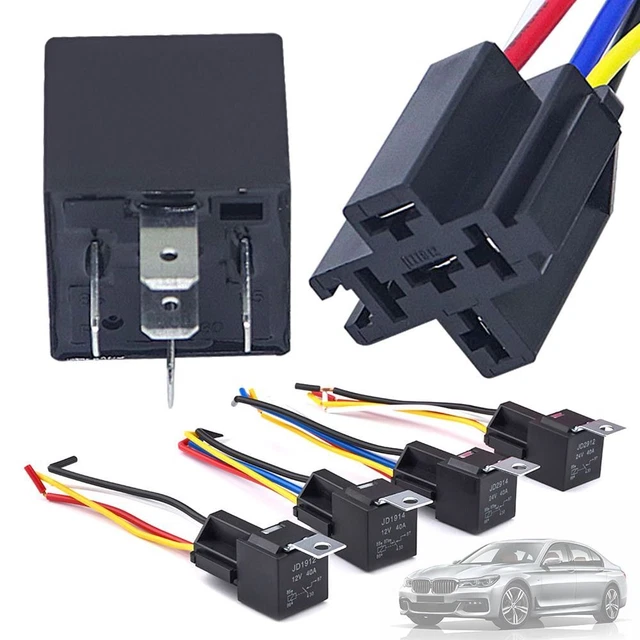 HARNESS RELAY SOCKET Car Relay 12V 24V 40A 4Pin 5Pin 4P 5P Automotive ...