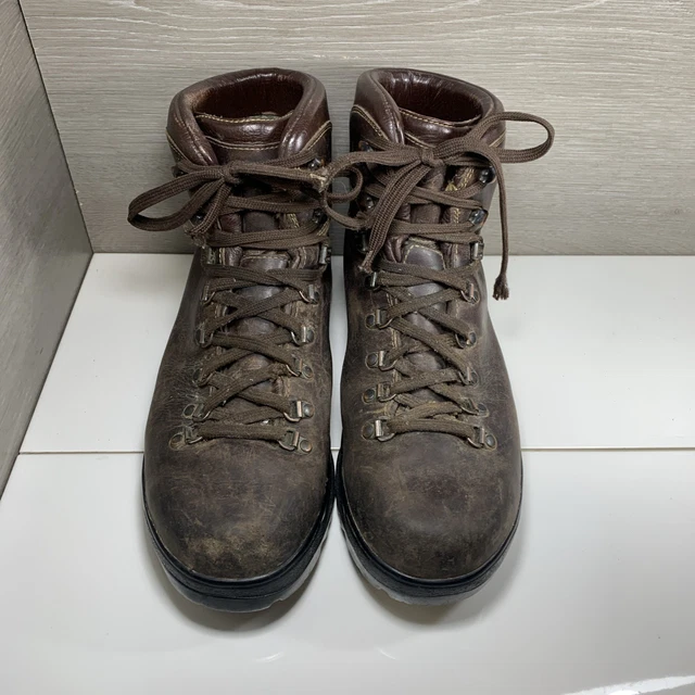 LL BEAN CRESTA Vibram Gore-Tex Boots Size Brown Leather Hiking Italy ...