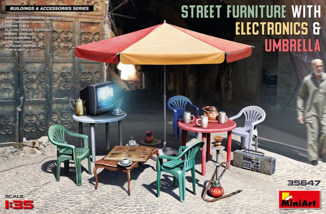 MINIATURE DIORAMA MODÉLISME Kit De Montage Miniart STREET FURNITURE 1:35 EUR 26,21 - PicClick FR