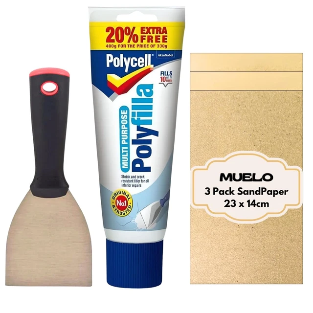 POLYCELL POLYFILLA READY Mixed Filler 396g - Interior/Exterior, Walls ...