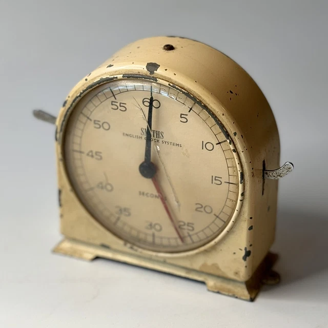 VINTAGE STOPCLOCK TIMER Smiths English Clock Systems Seconds Counter As ...