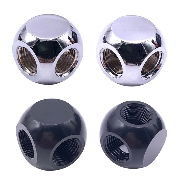 COMPUTER WATER-COOLED SPHERICAL Metal 3-way 4-way Connector G1/4 ...