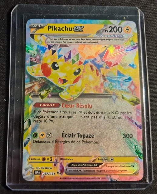 CARTE POKÉMON NEUVE Pikachu Ex 57/191 Ev8 Étincelles Déferlantes EUR 5 ...
