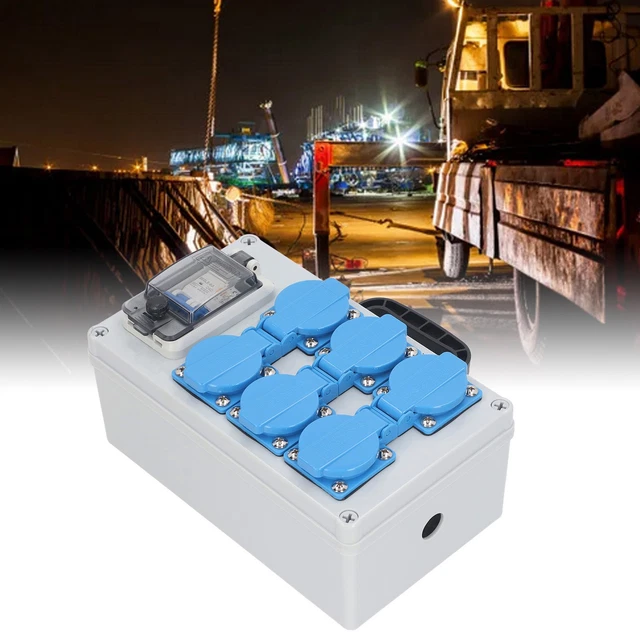 250V 16A POWER Distribution Unit RCBO RCD Dual Use Handheld 6P ...