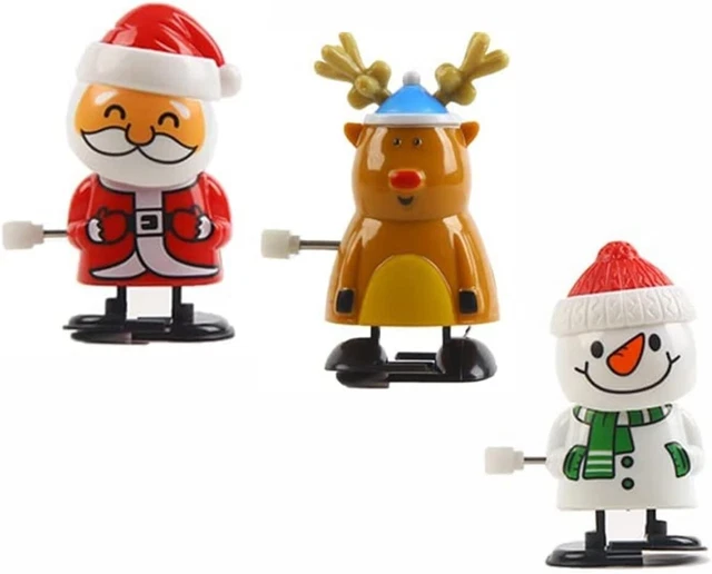 AISSZHAO 3 PACK Christmas Wind Up Toys for Kids,Christmas Novelty Shake ...