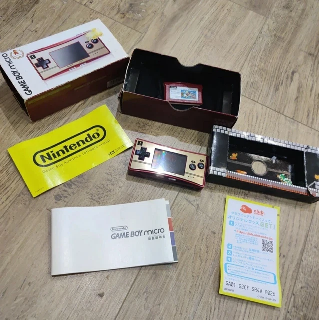 GAMEBOY MICRO FAMICOM OXY-001 20th Anniversary Box Console Nintendo ...