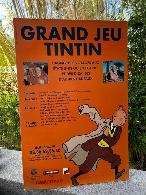 GRAND JEU TINTIN Casterman - Voyage Egypte - Store promo PLV Standee ...