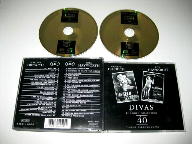 DIVAS THE GOLD Collection 2CD Marlene Dietrich - Rita Hayworth $35.51 ...