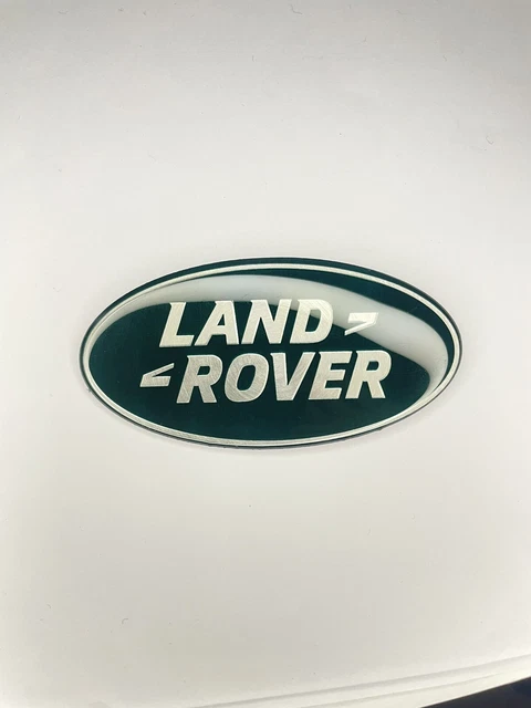 LAND ROVER LOGO Grill Badge Discovery 1-2-3-4 86 X 43mm Green & Silver ...
