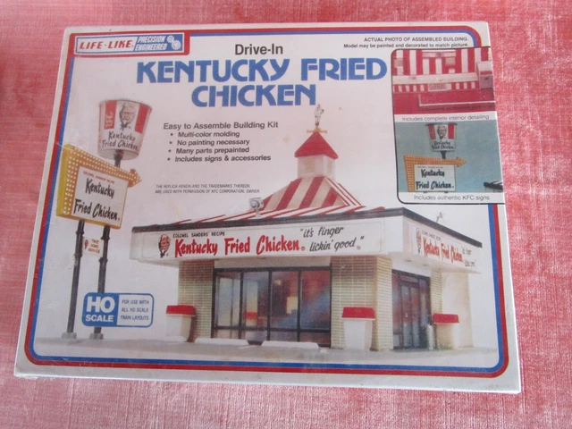 LIFE-LIKE HO SCALE Kentucky Fried Chicken Model Train Layout Kit Sealed ...