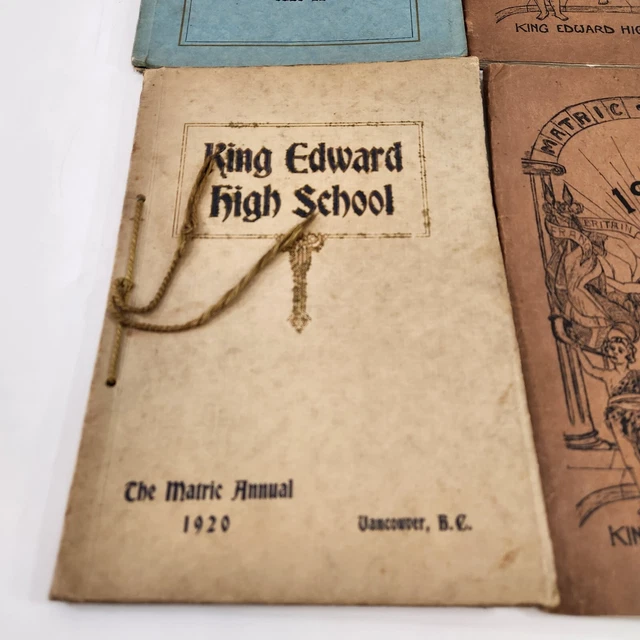KING EDWARD HIGH School Vancouver Yearbooks 1917 1920-21 1925 Art ...