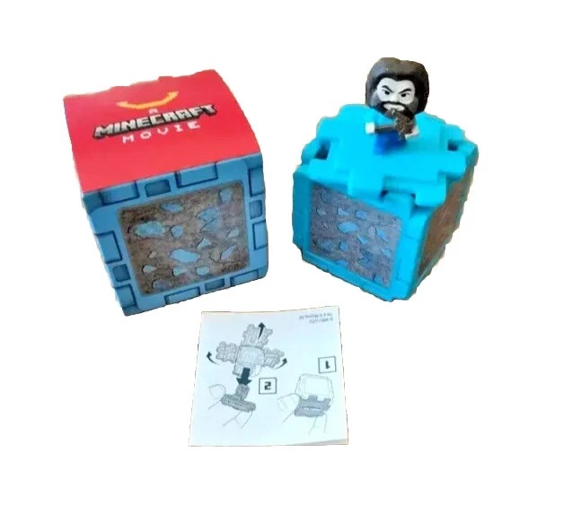 MCDONALD'S UK HAPPY Meal Toy - Minecraft Movie Steve with Diamond Cube ...