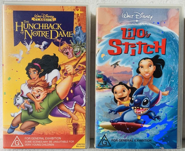 2x Walt Disney Classics Vhs Tapes Lilo And Stitch Hunchback Of Notre 0555