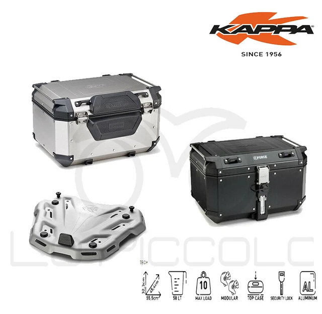 KAPPA VALISE ALUMINIUM KFR580B + Plaque KTM 1290 Super Adventure S 2018 ...