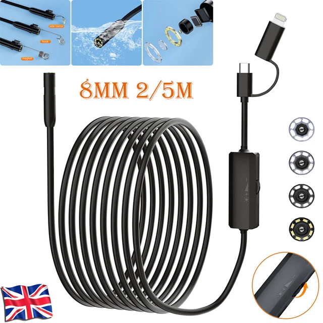 SNAKE ENDOSCOPE BORESCOPE Inspection Camera Scope for iPhone iPad ...