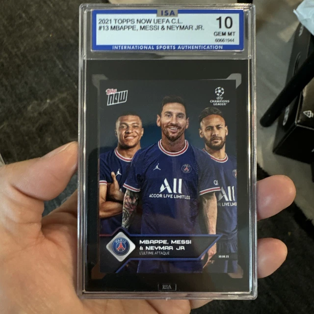 2021-22 TOPPS NOW UCL nouvelles signatures Kylian Mbappé Lionel Messi ...