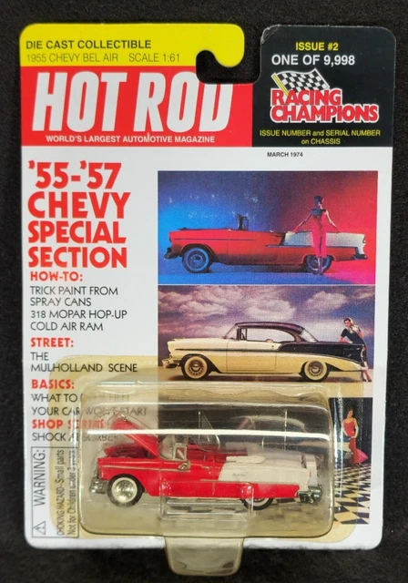 MAGAZINE RACING CHAMPIONS Hot Rod 1955 Chevrolet Bel Air EUR 11,15 - PicClick FR