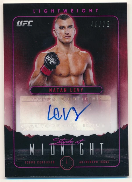 NATAN LEVY 2024 Topps Midnight Ufc Stroke Midnight Autographe Twilight ...