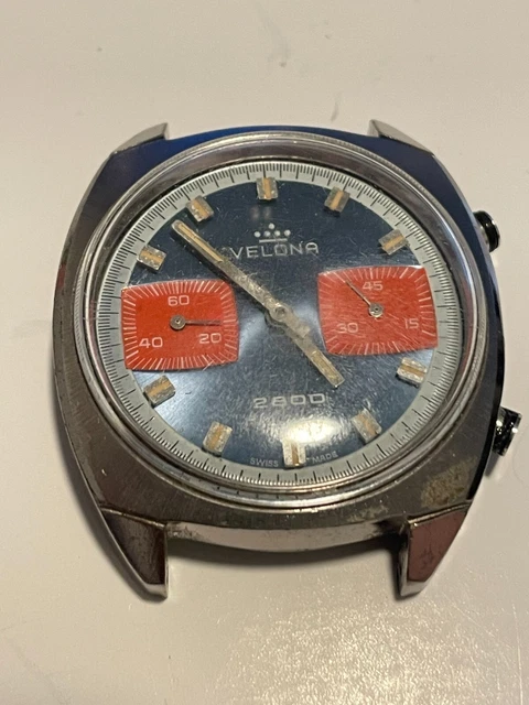 VELONA 2800 , vintage mechanical chronograph Valjoux 7733 SS for parts ...