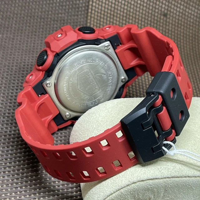 CASIO G-SHOCK GA-700-4A Standard Analog Digital Red Resin Alarm Men's ...