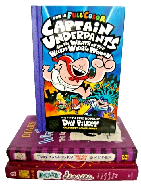 CAPTAIN UNDERPANTS, DORK Diaries, Diary Of A Wimpy Kid - Mixed Lot Of 3 ...