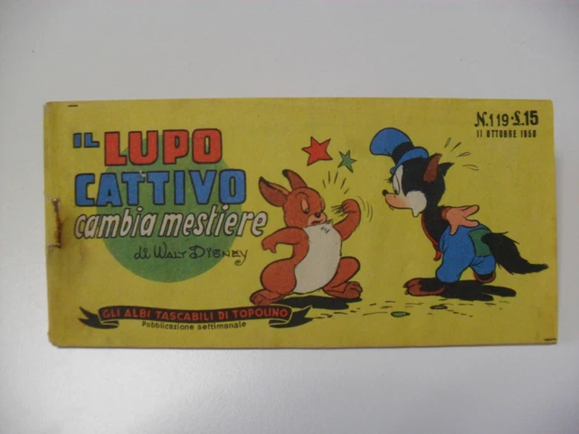 GLI ALBI TASCABILI DI TOPOLINO n. 119 Il Lupo cattivo ... Originale EUR ...