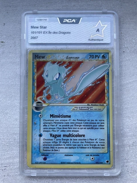 CARTE POKÉMON MEW Gold Star 101/101 EX Ile des Dragons Bloc EX FR EUR ...