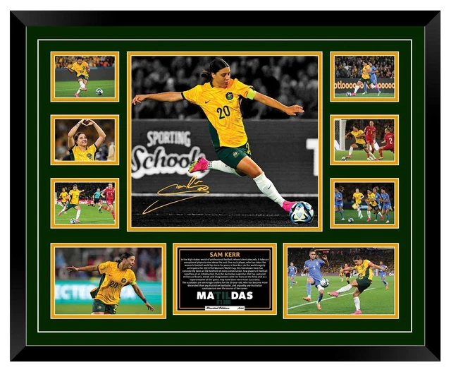 SAM KERR MATILDAS Australia World Cup Limited Edit Signed & Framed ...