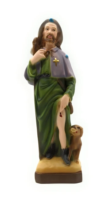 STATUE DE SAN Rocco 30 CM en Poudre De Marmo. 11.02'' St. Roch Statues ...