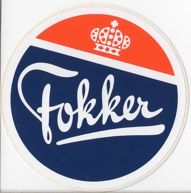~ FOKKER ~ OFFICIAL LOGO Sticker / Decal ~ RARE ~ £3.75 - PicClick UK