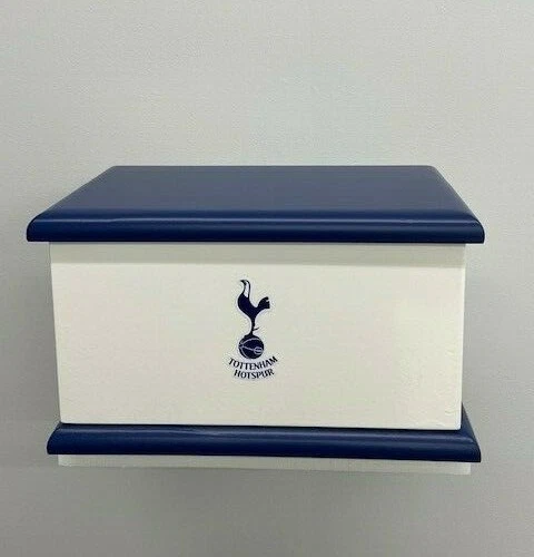 FOOTBALL CREMATION CASKET, Tottenham, funeral Keepsafe, Ashes Box, Urn ...