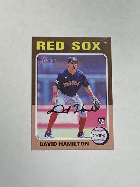 CARTA ROOKIE DAVID Hamilton 2024 Topps Heritage Baseball # 406 Boston ...