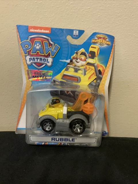 NICKELODEON - PAW Patrol - Mighty Pups Super Paws Rubble Die-Cast Car ...