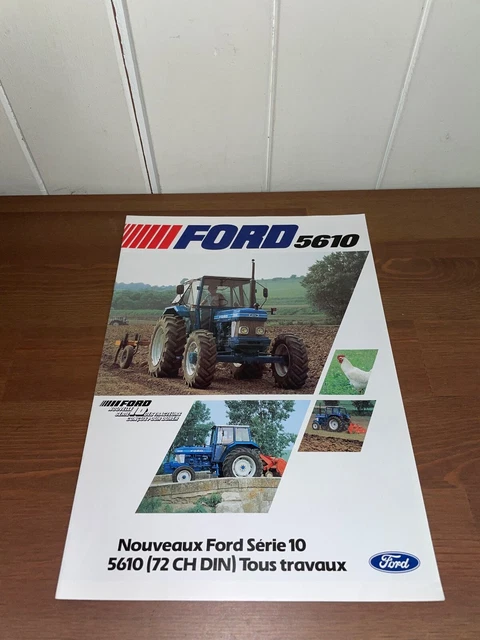 BROCHURE PROSPEKT PROSPECTUS TRACTEUR FORD 5610 tractor-traktor-john deere-fendt EUR 9,99 ...