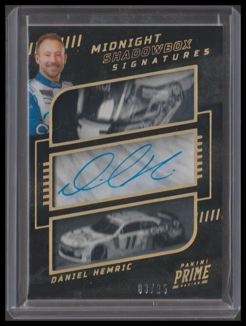 2023 PRIME RACING Daniel Hemric Midnight Shadowbox Signatures Auto /25 ...