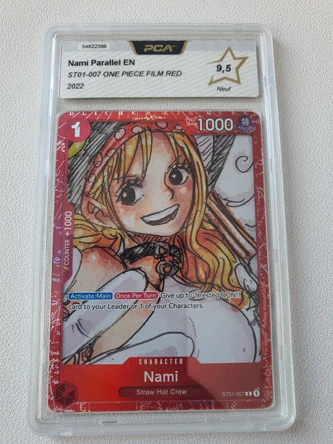 CARTE ONE PIECE PCA 9,5 Nami Parallel EN St01-007 Film Red Ultra Rare PCA 9,5 EUR 1,00 - PicClick FR