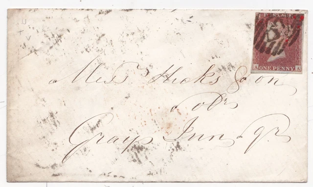 1850 LONDON COVER H/S 'Received Open And Resealed At General Post ...