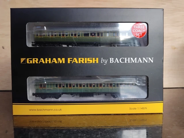 GRAHAM FARISH N Gauge 374-911 SE&CR Birdcage Coaches Olive Green MIB! £78.68 - PicClick UK