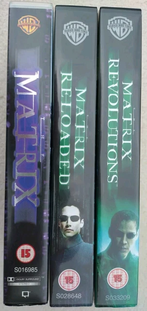 MATRIX TRILOGY VHS Movies, Individual Matrix VHS Tapes -used £4.00 ...