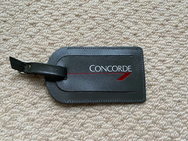 BRITISH AIRWAYS CONCORDE Leather Baggage Tag - New £22.00 - PicClick UK