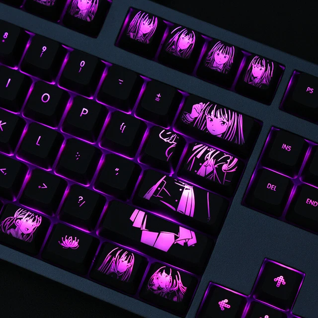 LYCORIS RECOIL CHISATO Nishikigi RGB Mechanical keyboard keycaps Set ...