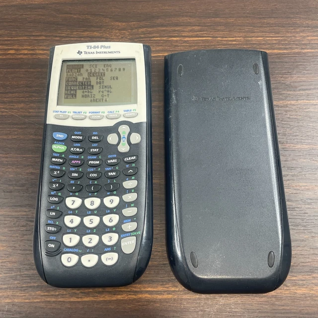 TEXAS INSTRUMENTS TI-84 Plus Graphing Calculator Black With Cover ...