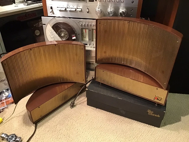 RARE VINTAGE PHILCO Electrostatic Swivel Speakers MCM Retro *NICE*WORKS ...