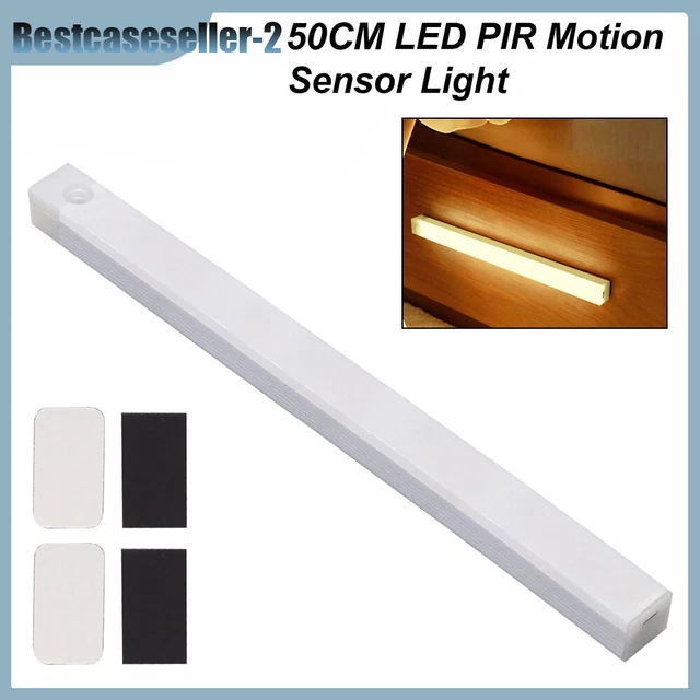 50CM LED STRIP Light Warm White Wireless Cabinet Closet Night Lamp PIR ...