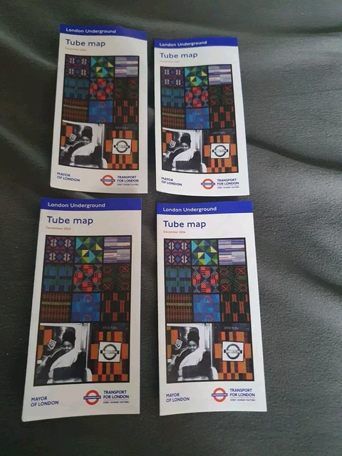 NEW 4 X TFL London Underground Tube Map December 2024 With New ...