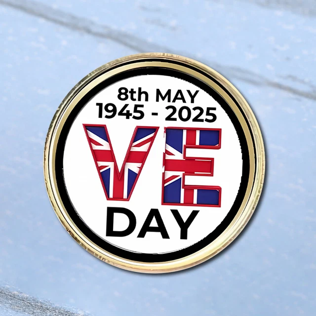 VE DAY 80TH Anniversary 1945-2025 Lapel Pin Badges Round Aolly for Hat Suit $11.54 - PicClick AU