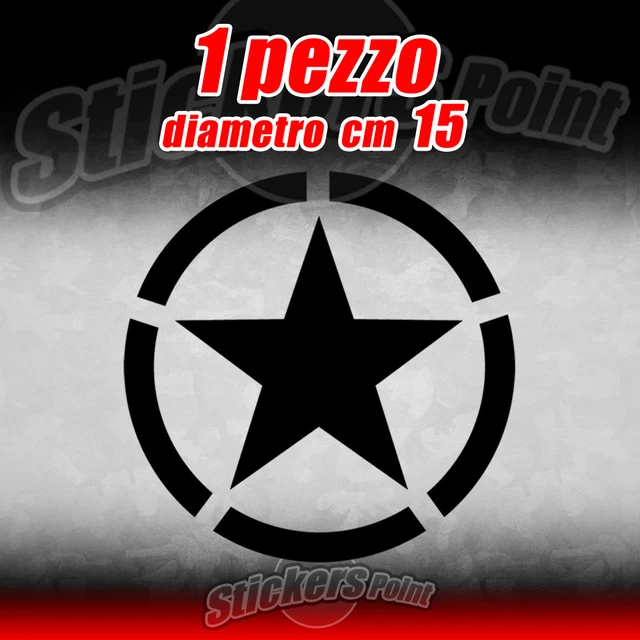 STELLA US ARMY Jeep CJ CJ3 CJ5 stickers cm 15 star military 4X4 mod 01 ...