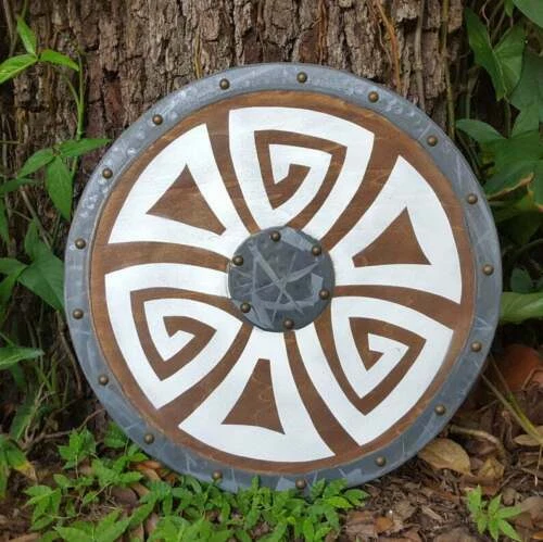 MEDIEVAL WOOD & Steel Viking Round Shield Armor 24''Shield EUR 182,20 ...